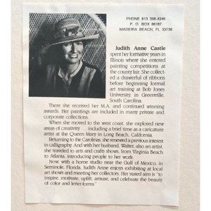 Judith Anne Castle | Art | Vtg 989 Letting Go Calligraphy Judith Anne ...